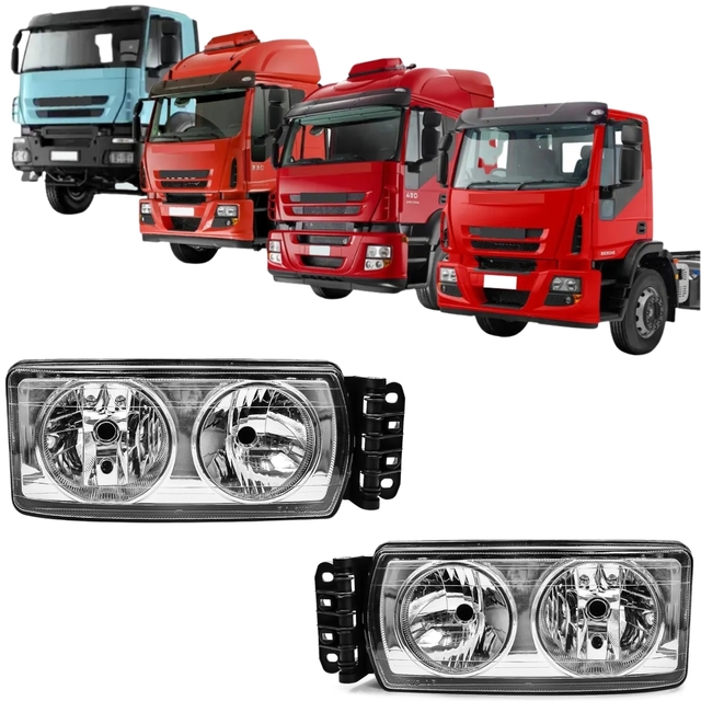 Farol Principal Ivecco Stralis Tector Trakker Cursor Cromado