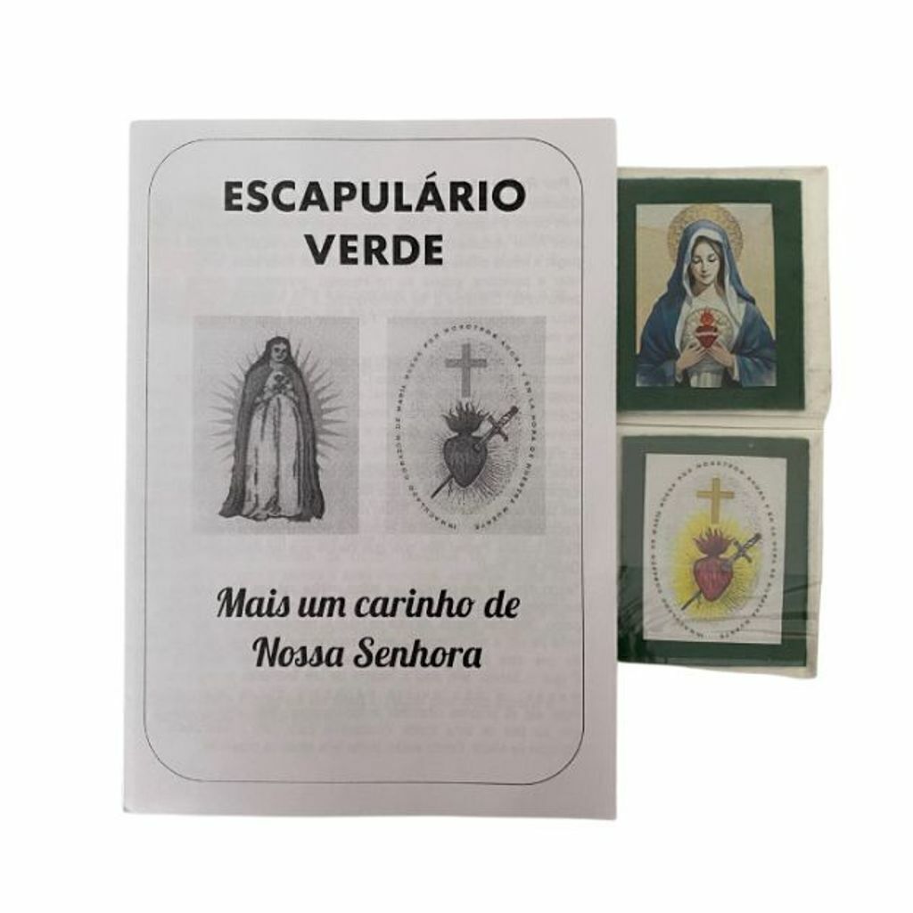 Escapulário Verde (Feltro e auto colante)