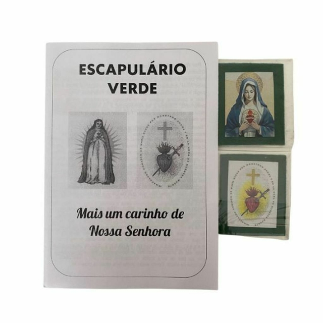 Escapulário Verde (Feltro e auto colante)