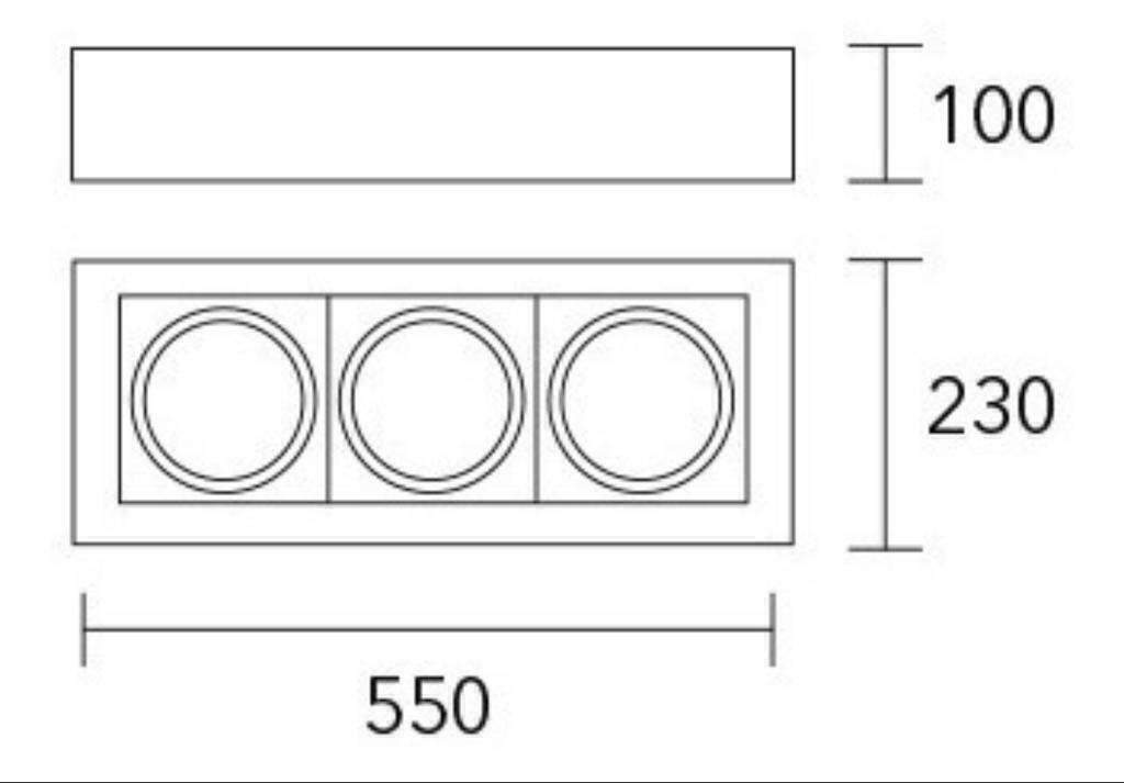Plafon cardanico Lucciola Space 3 luces AR111