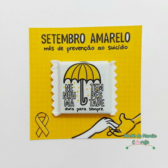 Card com Chocolate - Setembro Amarelo - 10 unidades