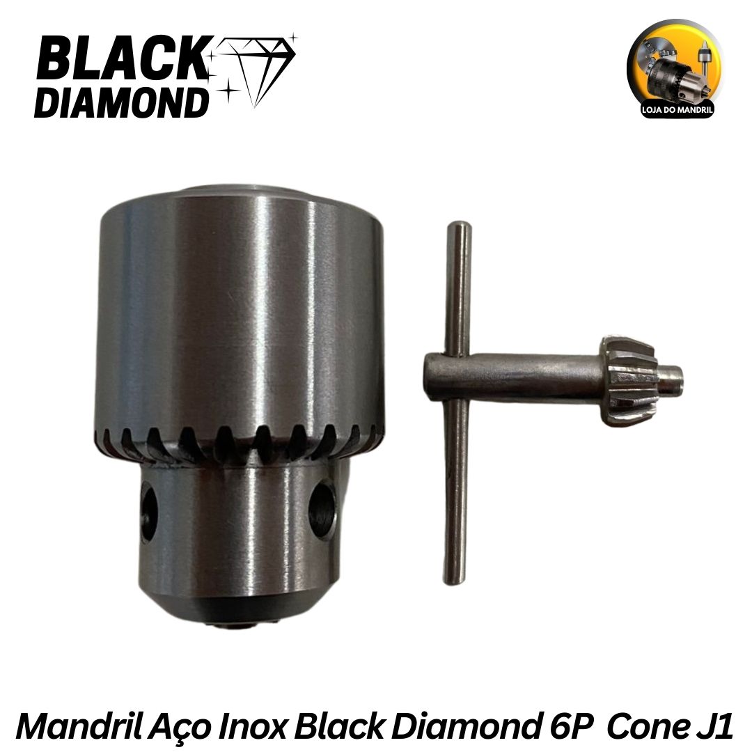Comprar Mandril Aço Inox Black Diamond 6P C/ rosca 3/8 x 24 Unf