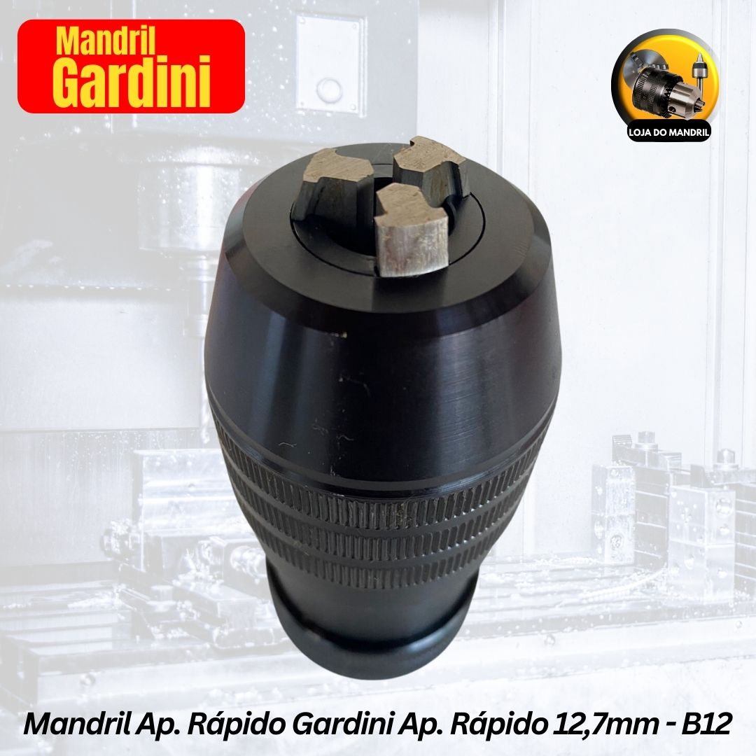 Mandril Ap/ Rápido Gardini 0,0 - 12,7mm (0 - 1/2" ) Cone B12