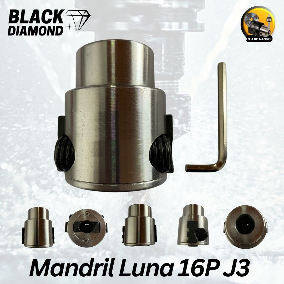 Mandril Para Madeira Com Duas Castanhas Black Diamond Luna 5/8 J3