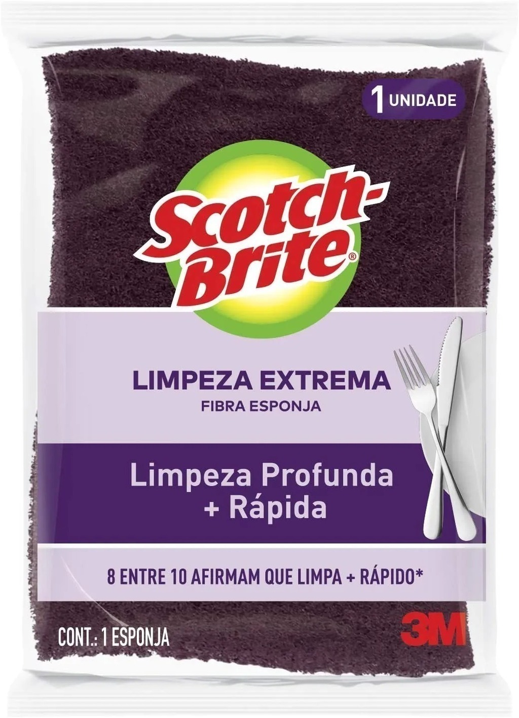 Esponja Scotch Brite Limpeza Extrema Roxa - KASA NOVA