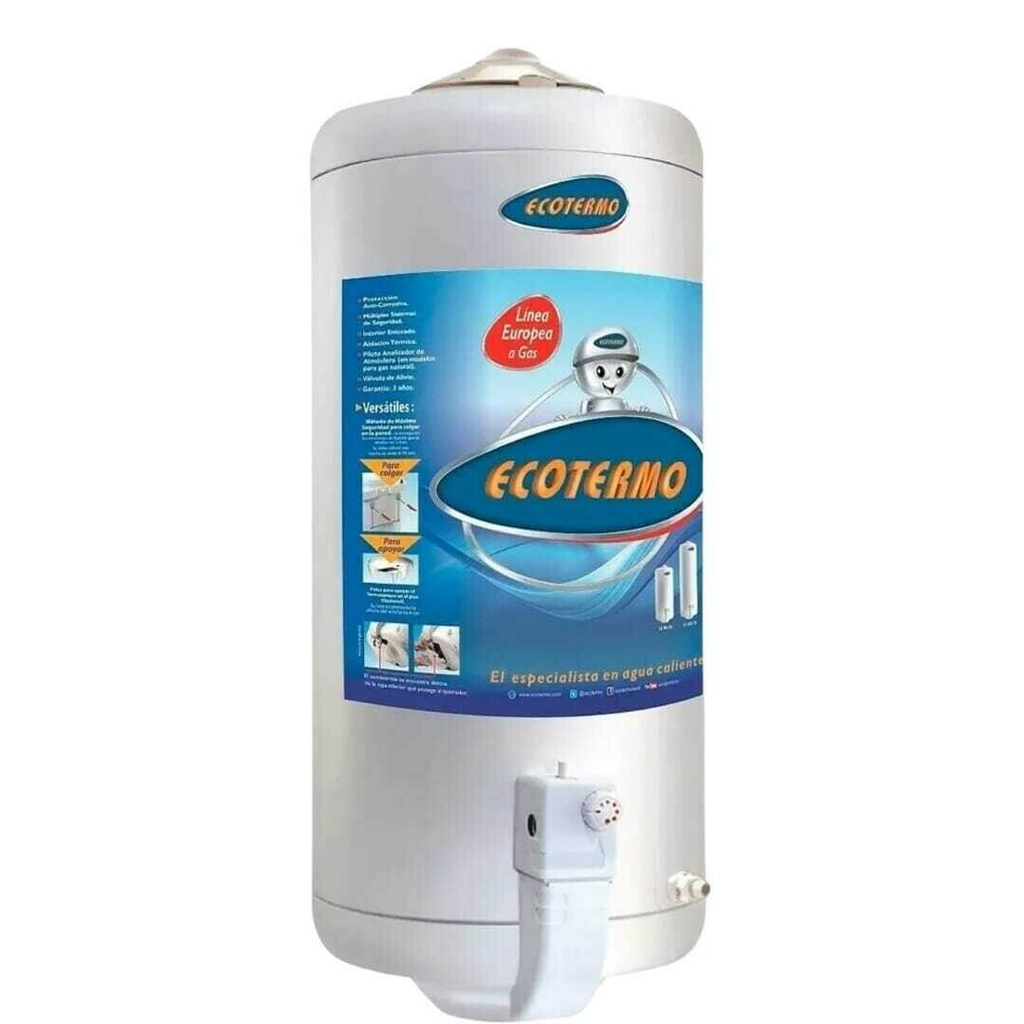 Termotanque Gas Ecotermo 80LT LE80 C/Sup - Gaona Next