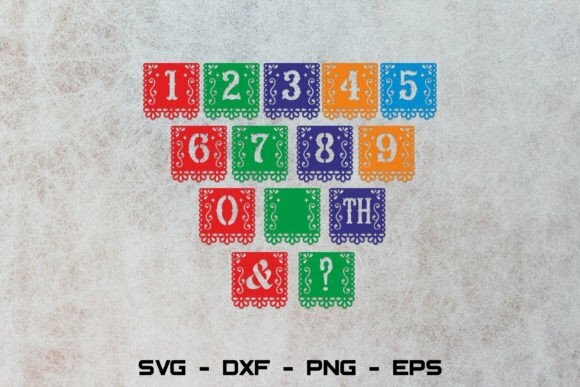 Alfabeto papel picado - Vectores corte y grabado laser