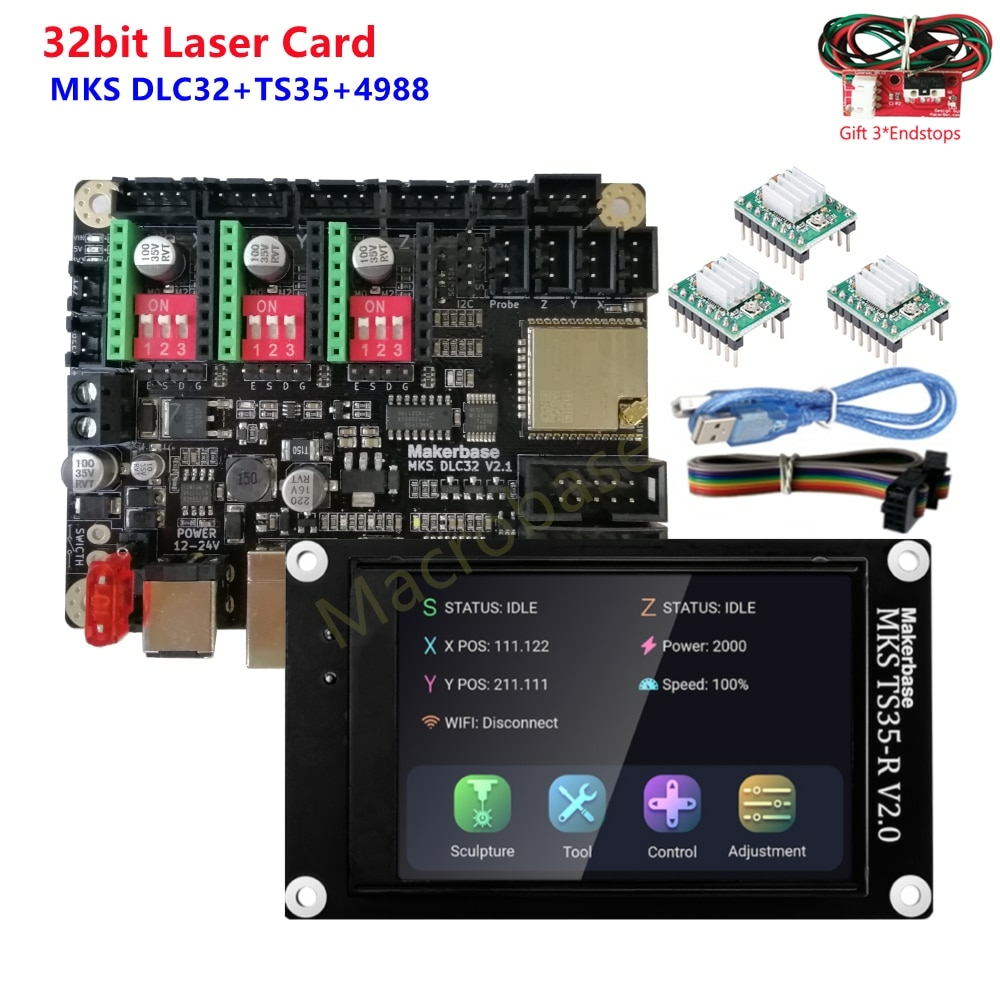 MKS DLC32 ESP32 Placa controladora cnc laser WIFI GRBL offline