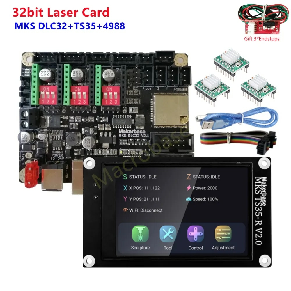 MKS DLC32 ESP32 Placa controladora cnc laser WIFI GRBL offline
