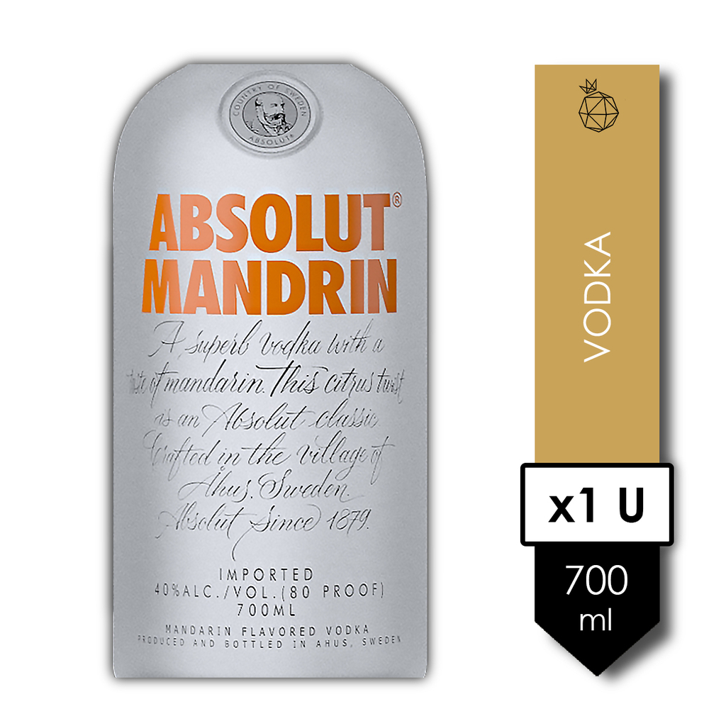 Absolut Mandrin . Vodka . 700 ML