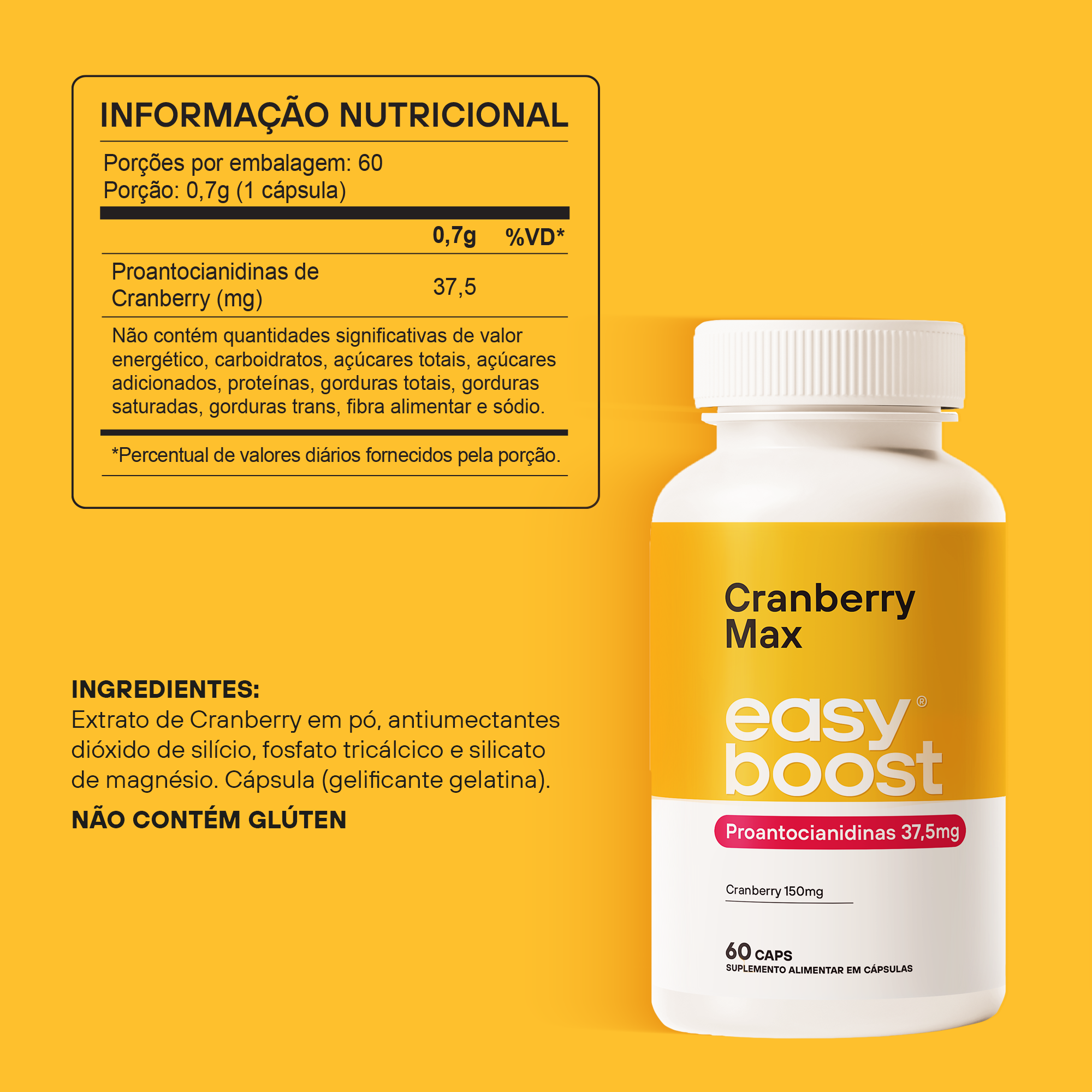 Cranberry Max 60 Cápsulas - Comprar em Easy Boost