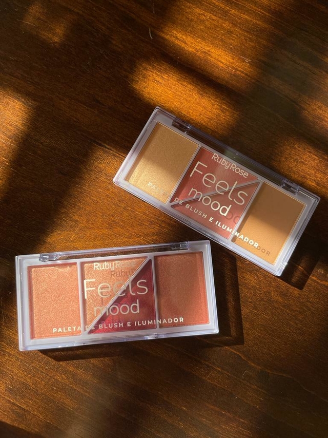 Paleta de Rubor e Iluminador Feels Mood Ruby Rose