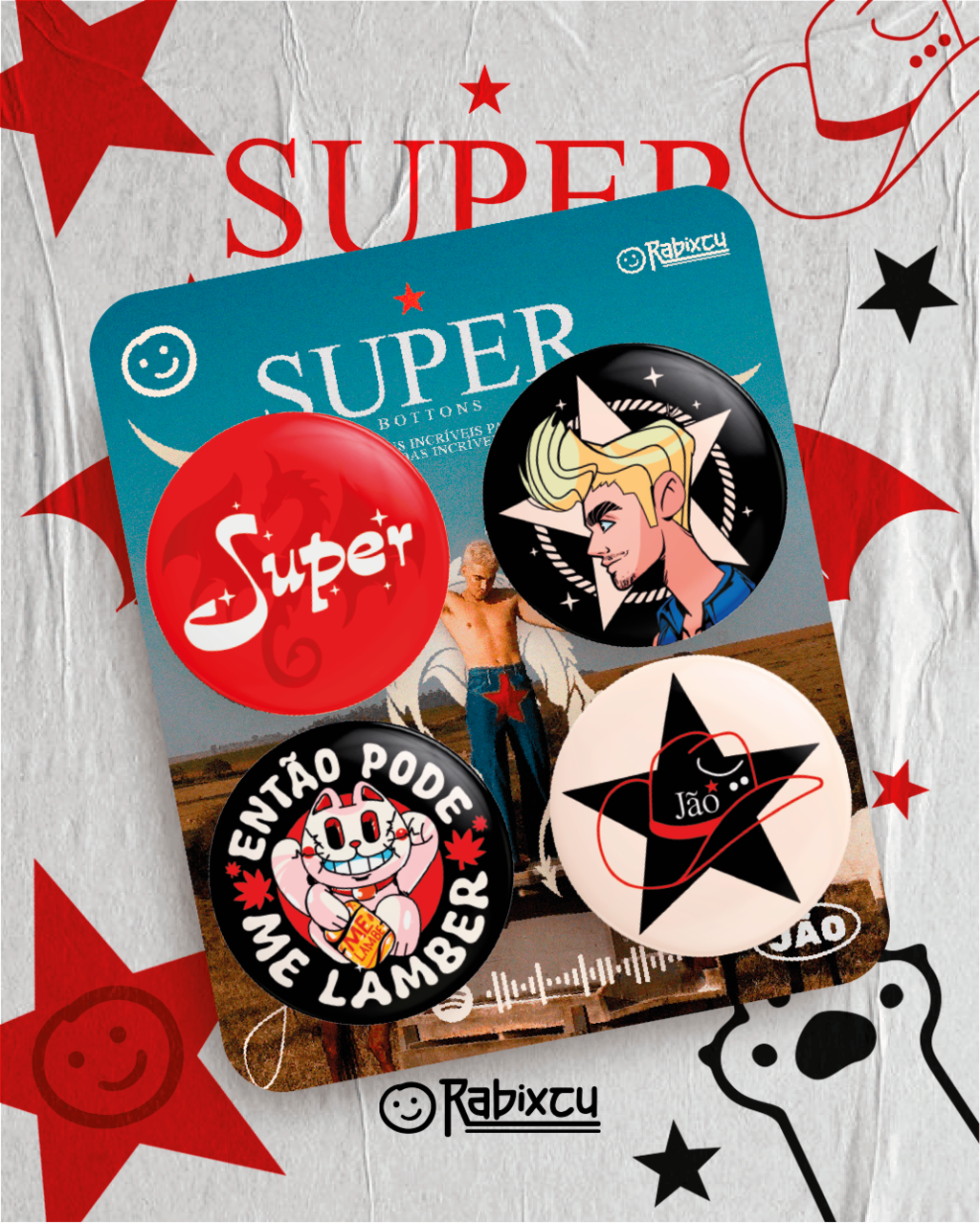 SUPER BOTTONS - Comprar em Rabixcu