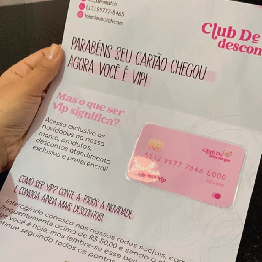 Cartão Cliente VIP - Comprar em Deu match