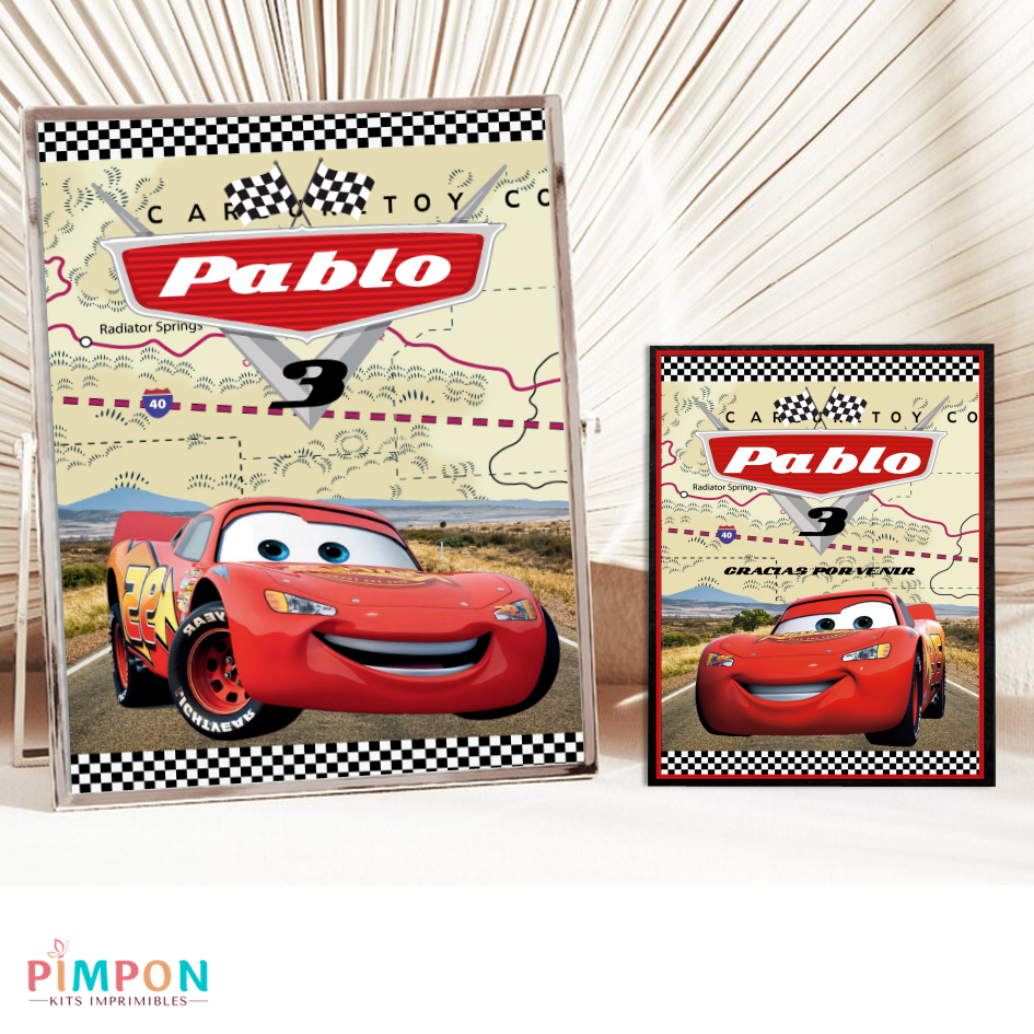 Kit imprimible personalizado - Rayo mcqueen - Cars