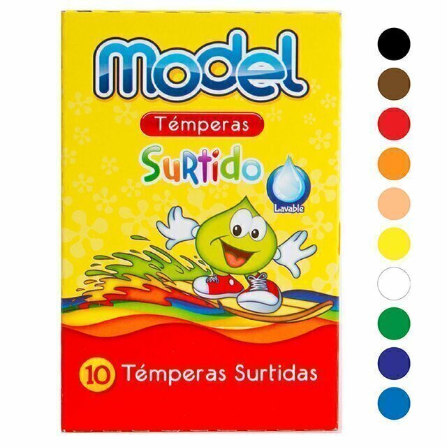 TEMPERAS SURTIDAS MODEL 8cc CAJA X10