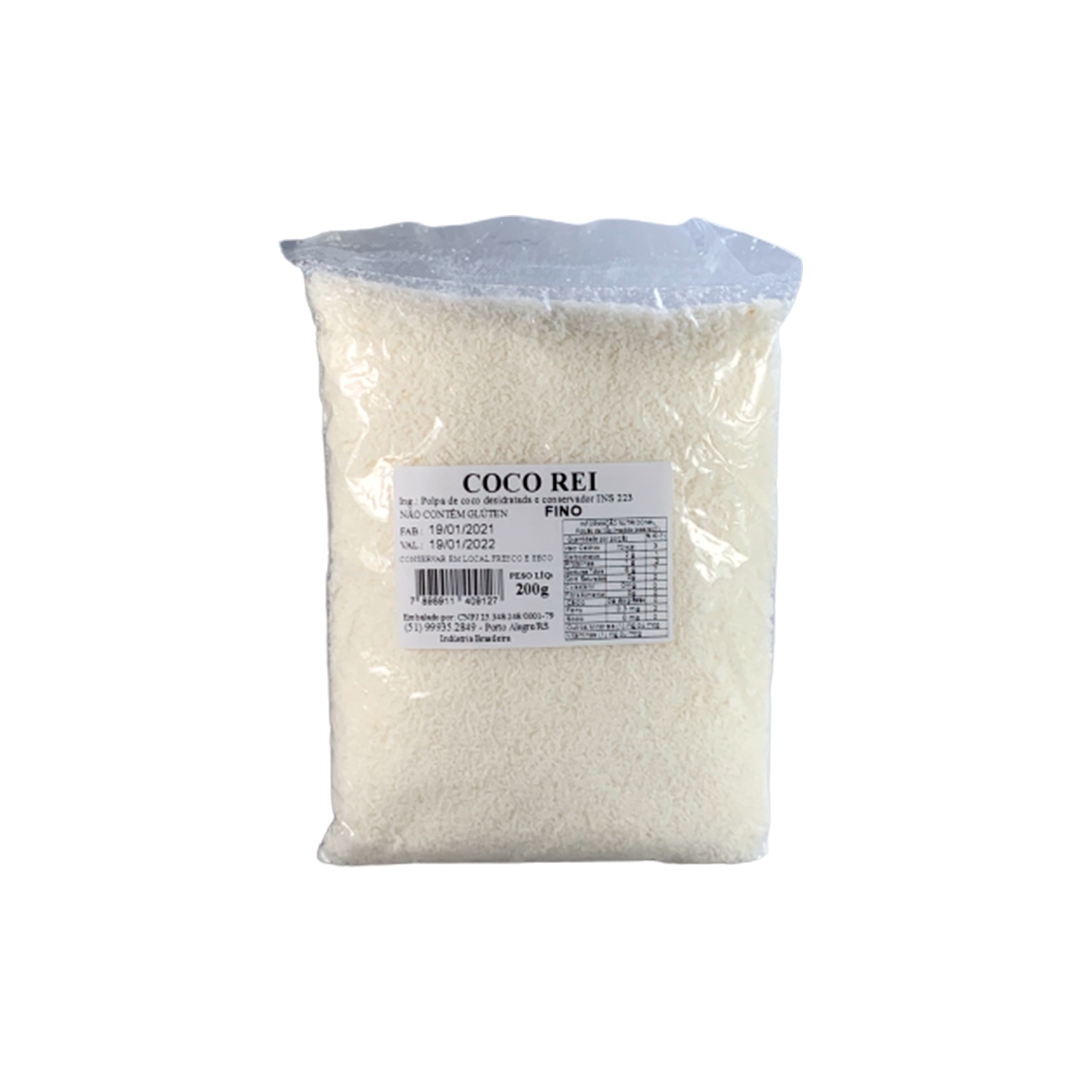 Coco Rei Ralado Fino 200g | Armazém do Mercado