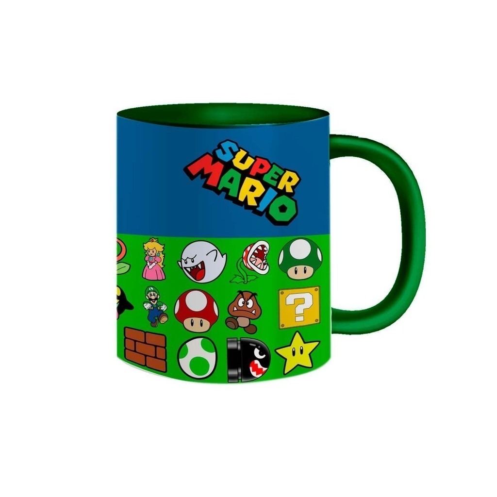 Caneca Colecionável Super Mario World Personagens Luigi