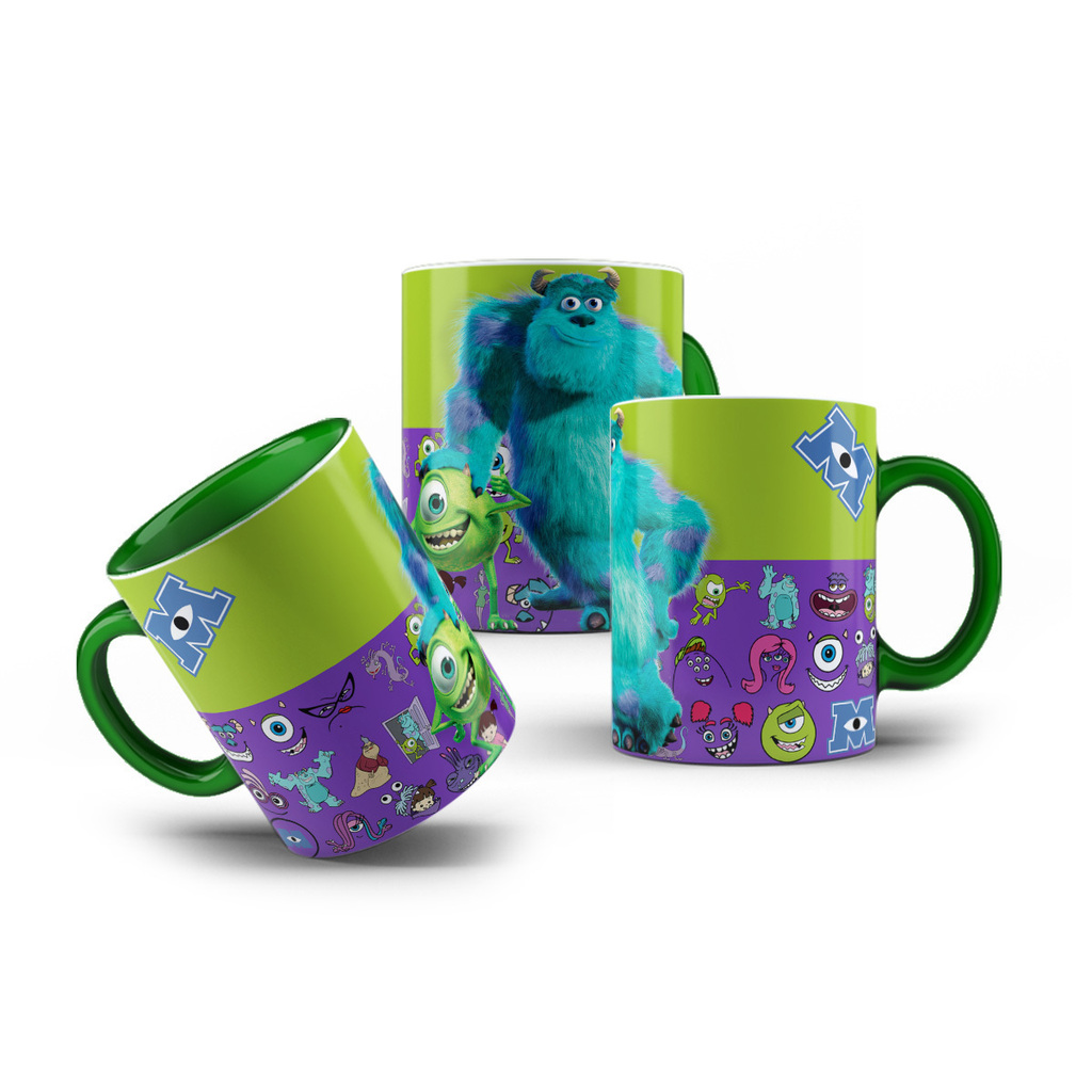 Caneca de Porcelana Mike e Sully Amigos Monstros SA Filme
