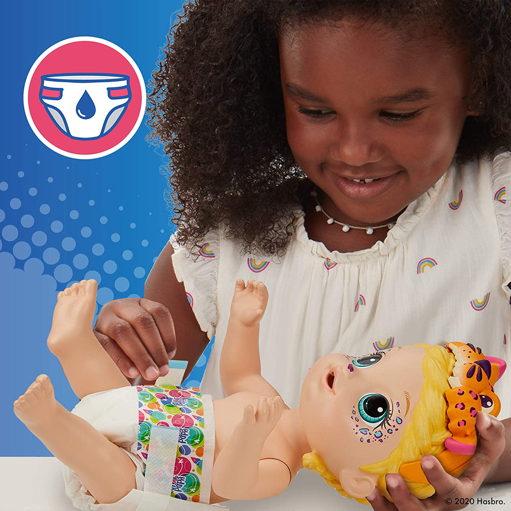 Boneca Baby Alive Bebe Água E Faz Xixi Leopardo