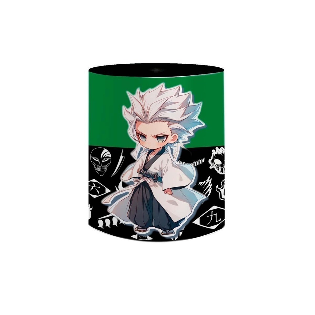 Caneca de Porcelana Toshirou Hitsugaya Bleach Mangá Chibi