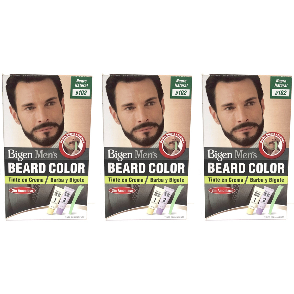 Tinte Bigen Men's Barba · Color Negro Natural B102 · 3 Pack