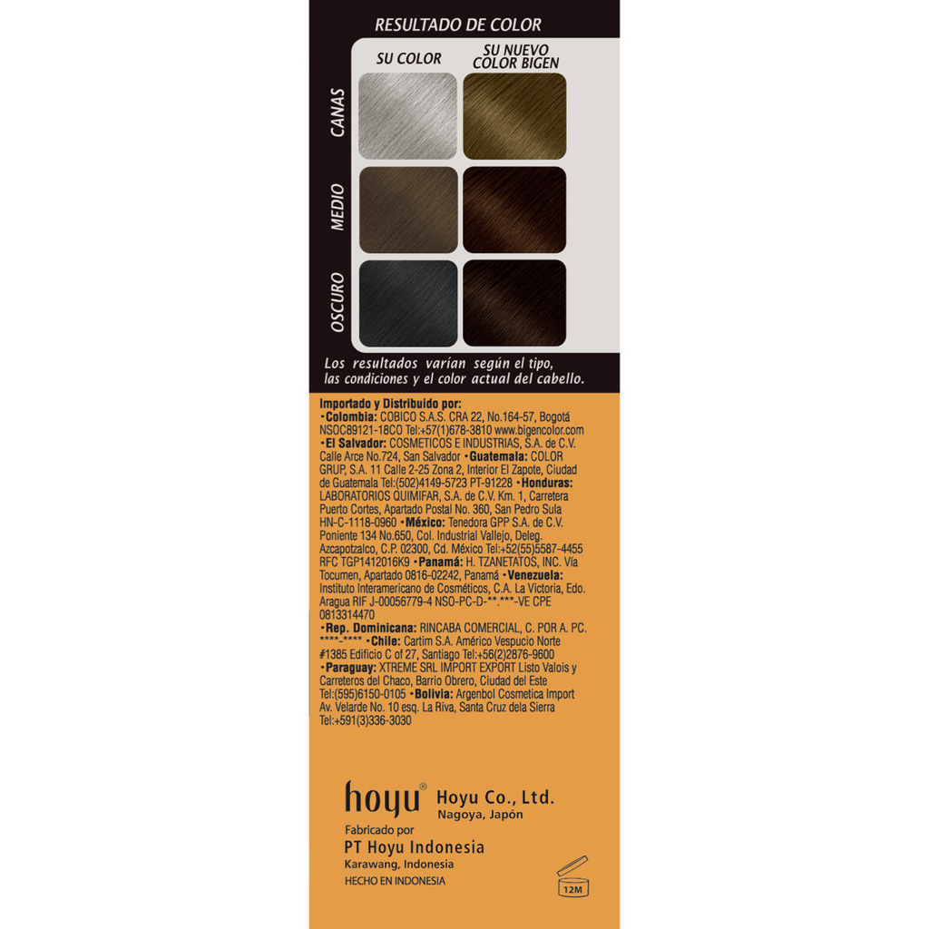 Tinte Bigen En Polvo Color Chocolate · 45 · Permanente 6g