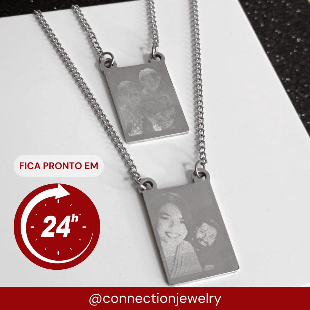 Colar Escapulário em Inox com Fotogravação: Expressão Única de F