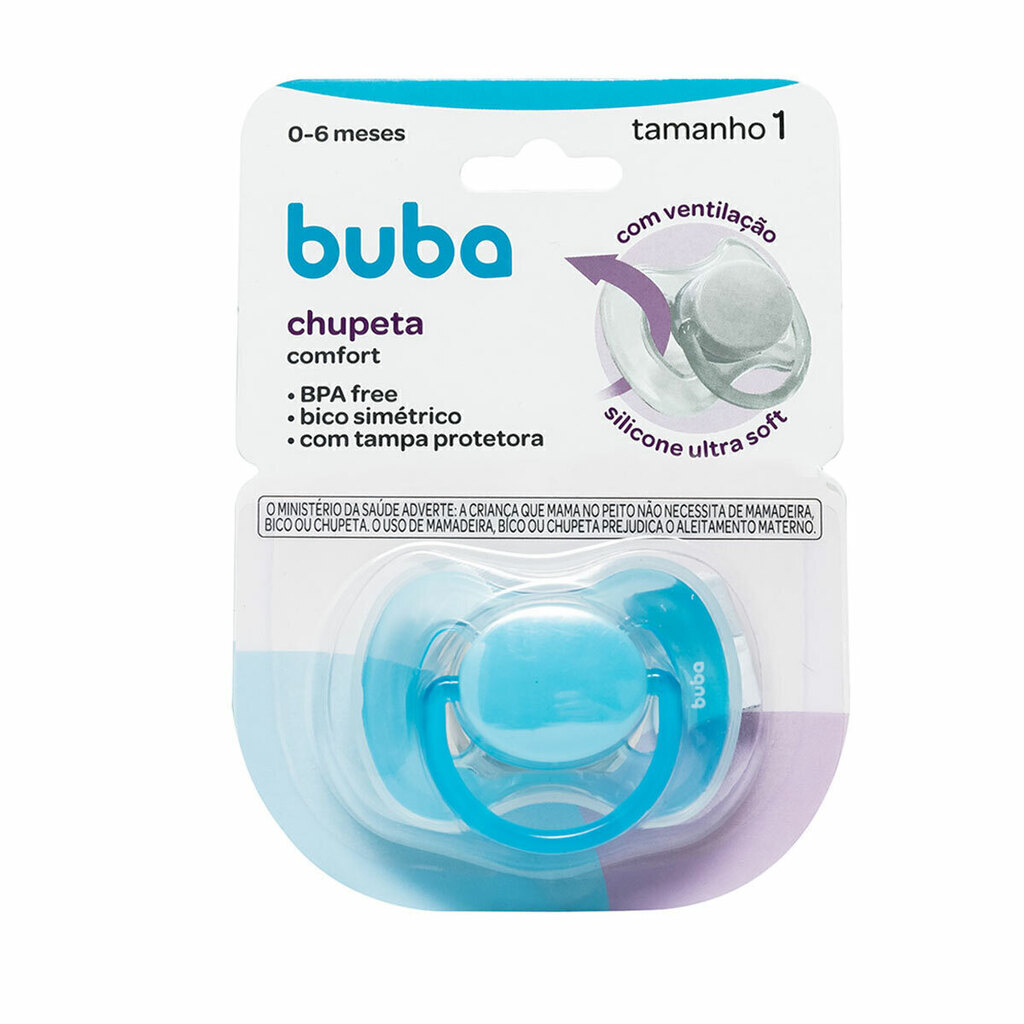 Chupeta Comfort Fase 1 - Buba - Azul - Comprar em Letoy