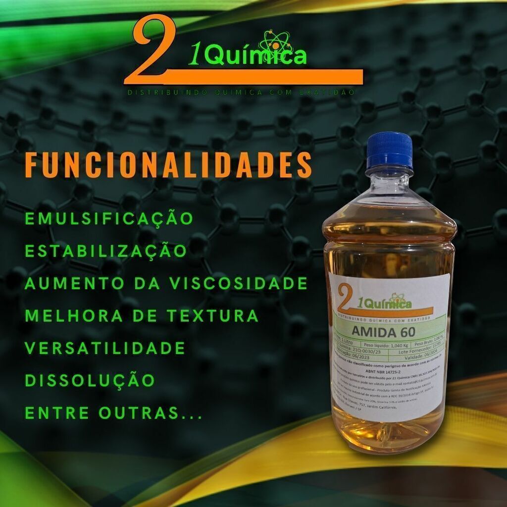 Amida 60 Fabricação de Detergente - 2 Litros + Laudo