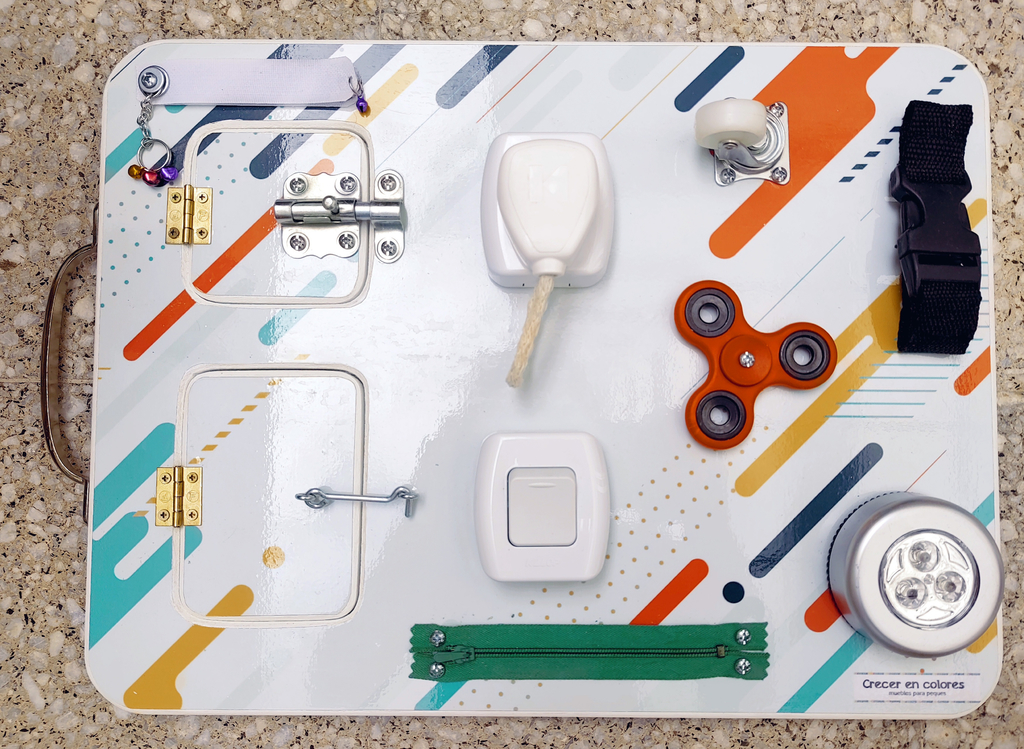 Tablero Panel Didáctico Sensorial Montessori Infantil