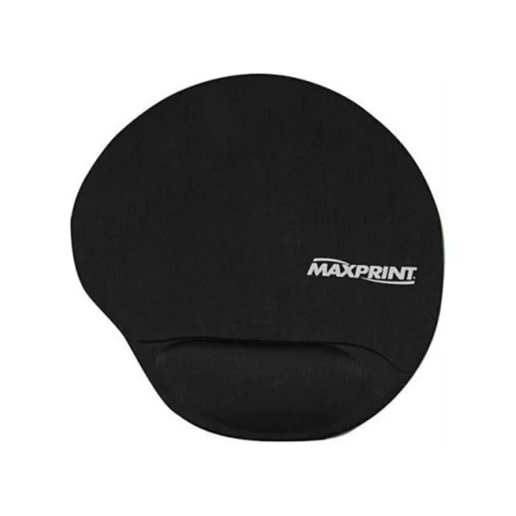 Mouse Pad Gel com Apoio de Punho Preto Maxprint