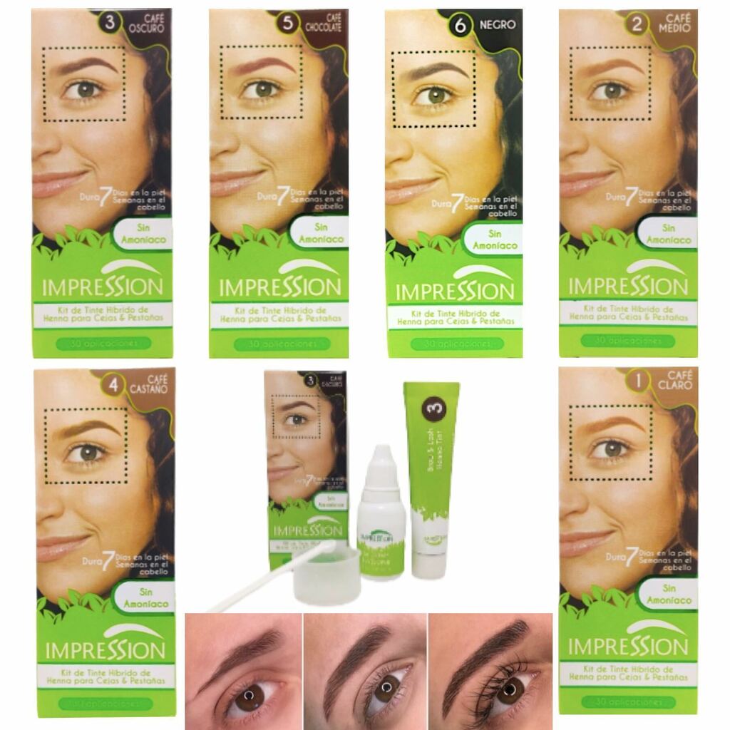 Tinte Impression de Henna para Cejas y Pestañas Tinte Híbrido