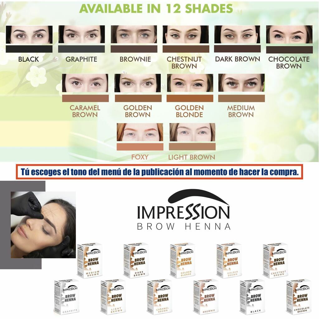 Tinte de Henna Impression para Cejas HD en Polvo de venta en México