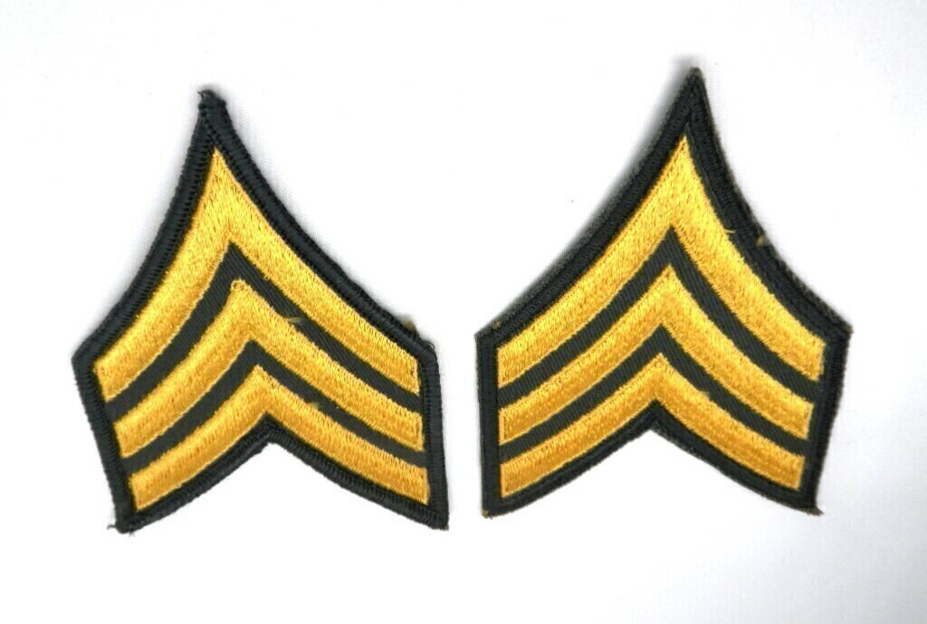 Conjunto de 2 Patchs - Sargento - U.S.A. - Originais de uso das Forças ...