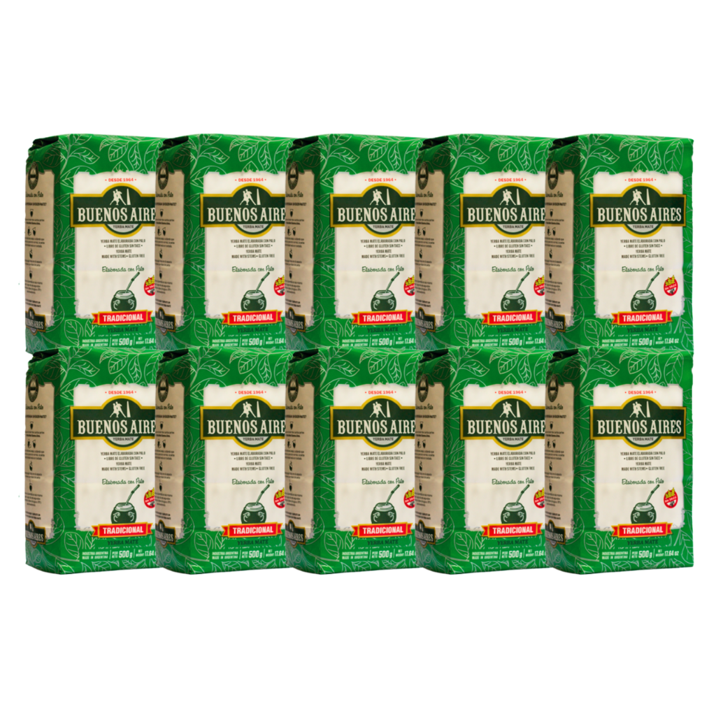 YERBA MATE TRADICIONAL - PACK DE 10 UNIDADES