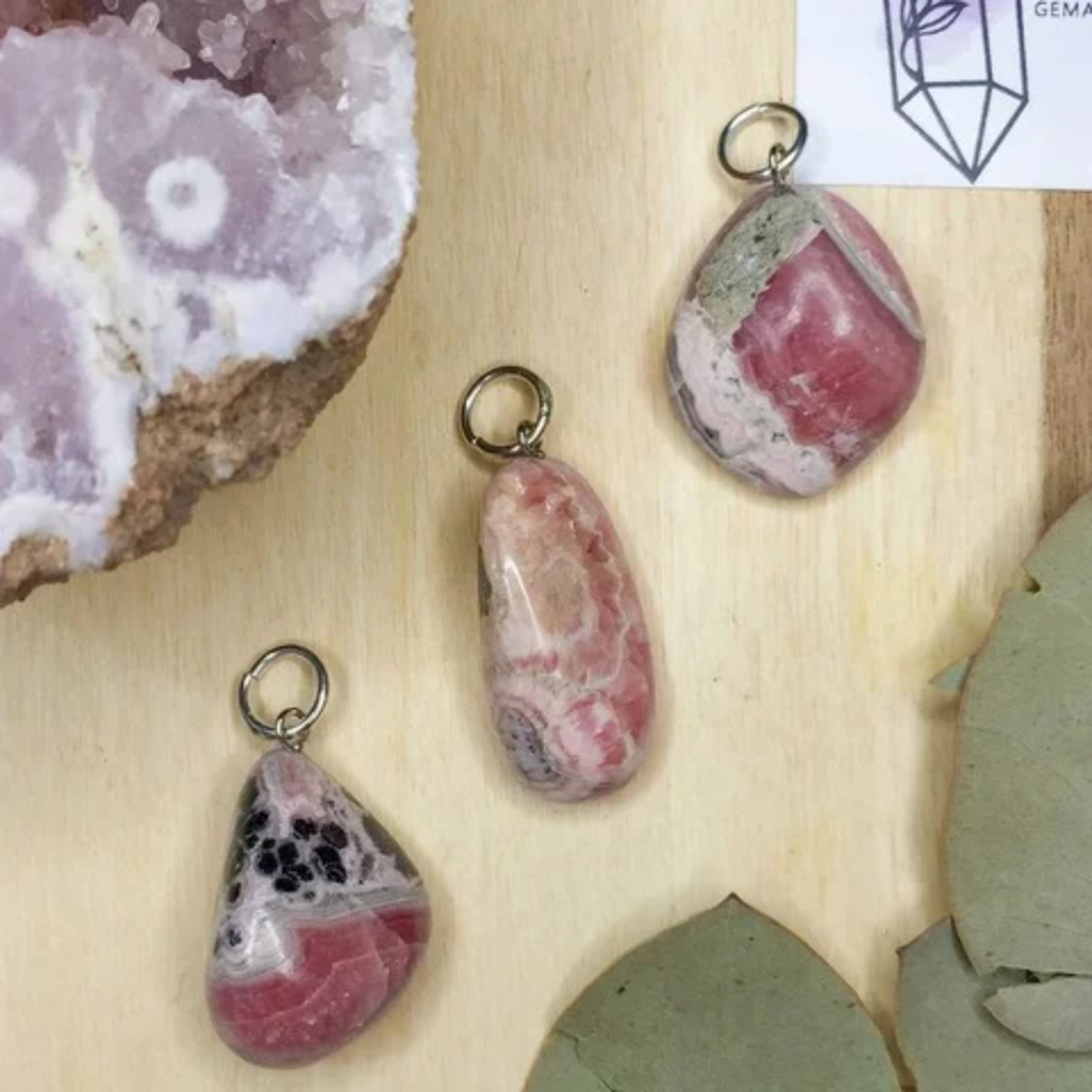 DIJE DE RODOCROSITA ROLADA - ENGARCE SIMPLE