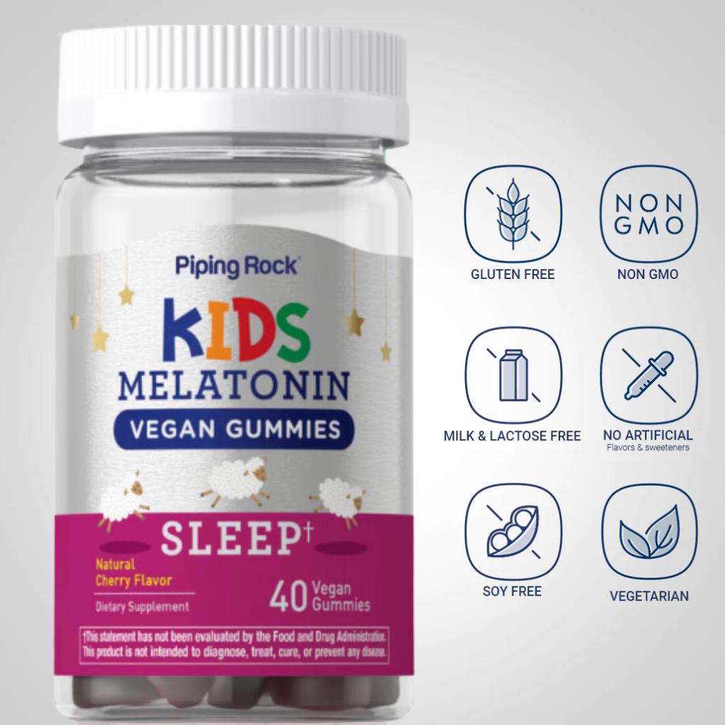 Melatonina Infantil 1mg Sabor Natural Cereja (40 Gomas veganas ...