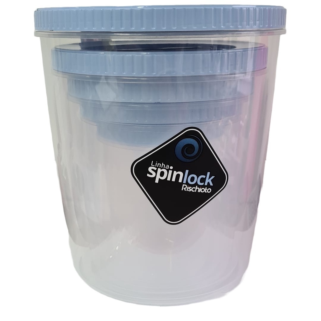 Kit de Potes Spinlock com Rosca - 5 Tamanhos Diferentes - Rischioto