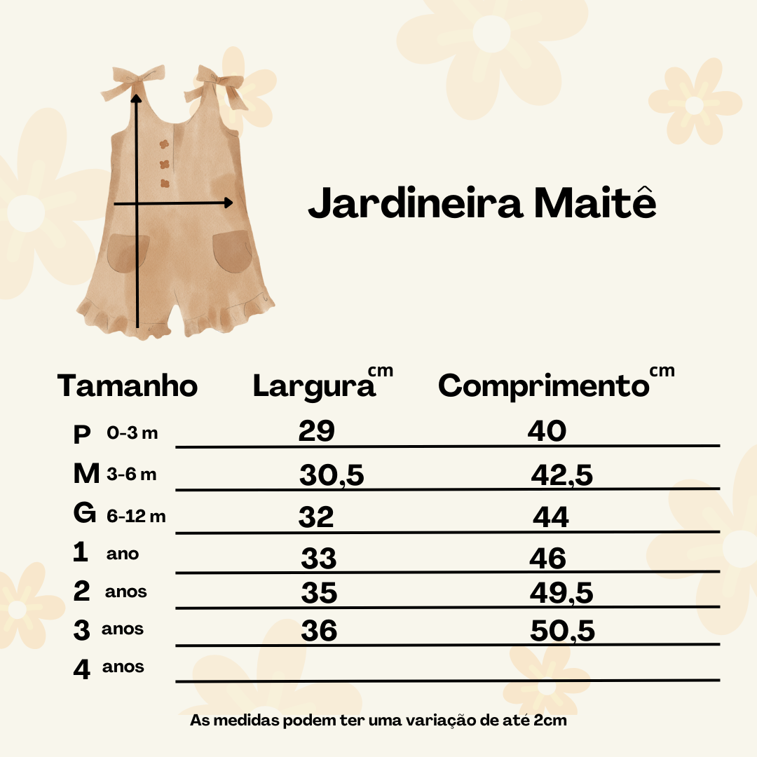 Jardineira + Blusa Gola Boneca Maitê - Peça Amor