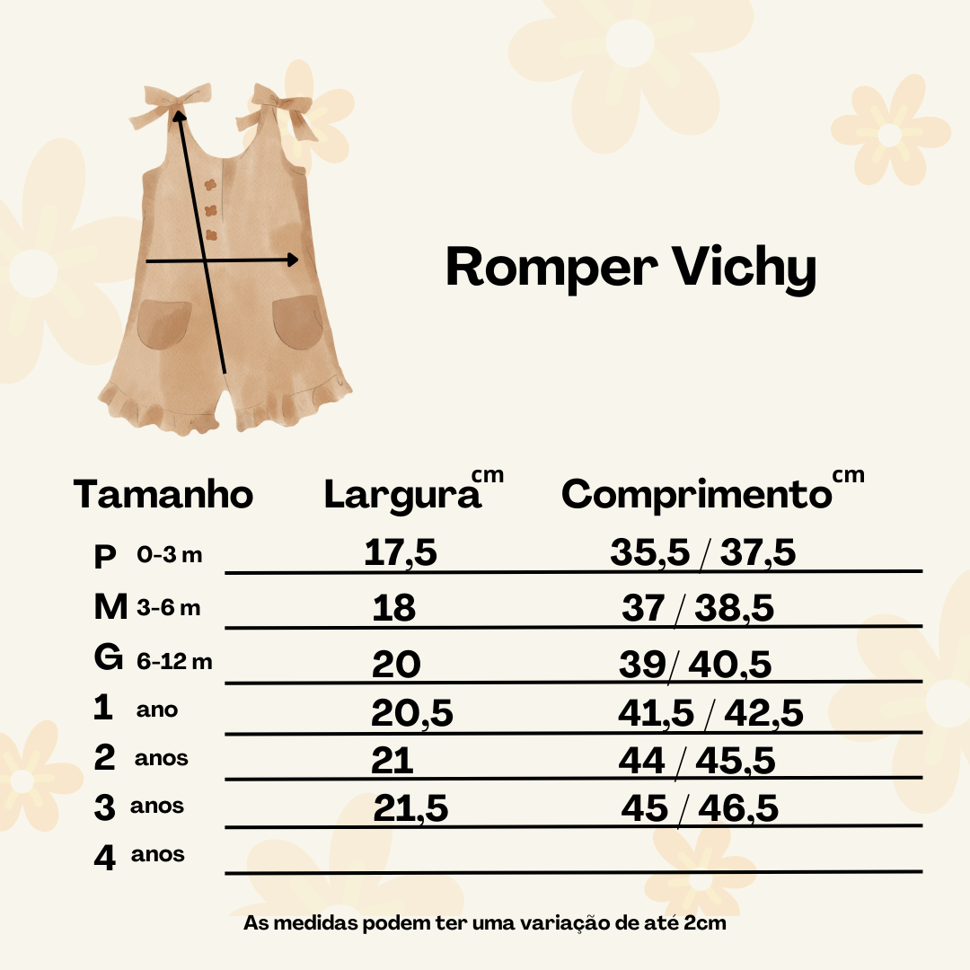Romper Baby Vichy - Comprar em Peça Amor