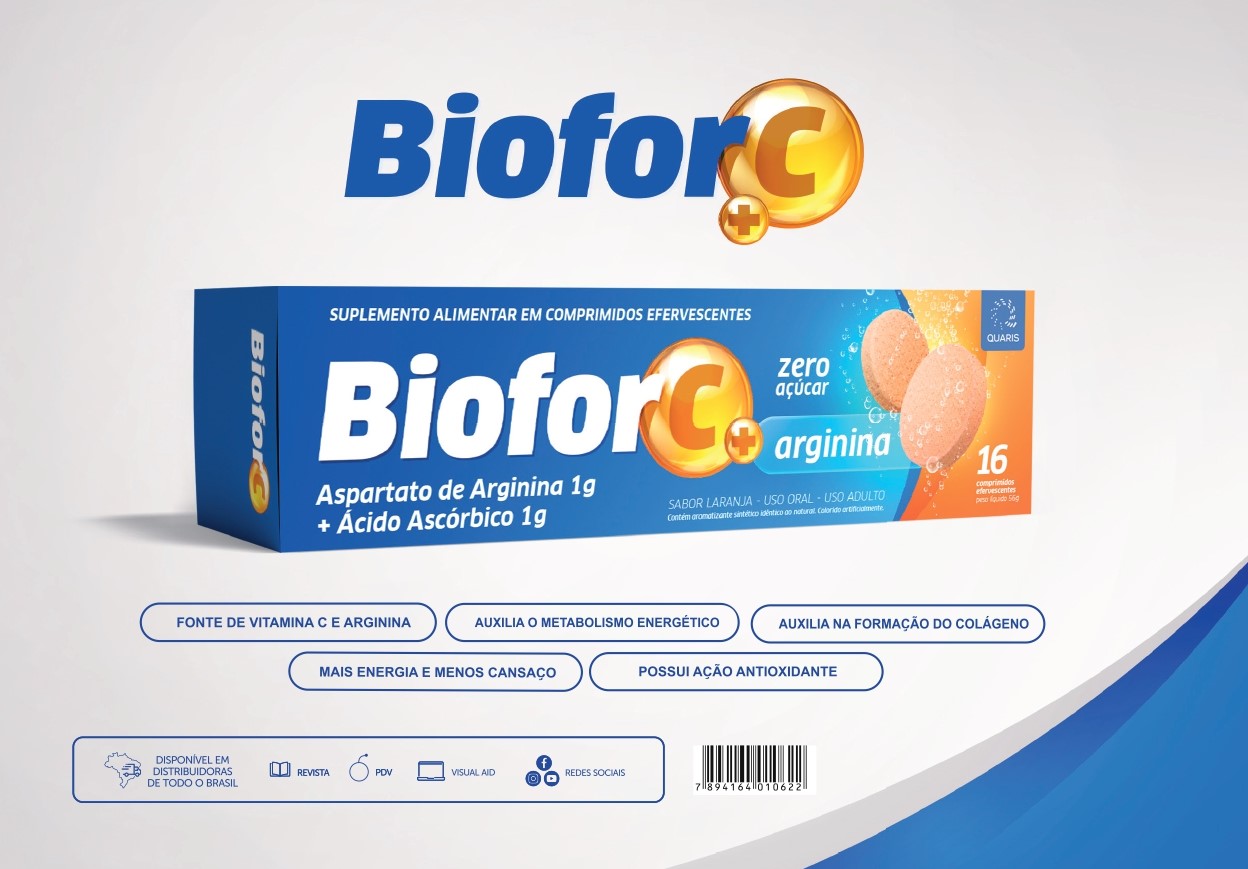 Biofor C + Arginina c/ 16 comprimidos efervescentes 120CT