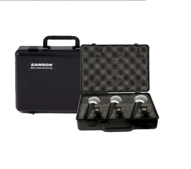 Microfono Dinamico Samson R21s Con Switch 3 Unidades
