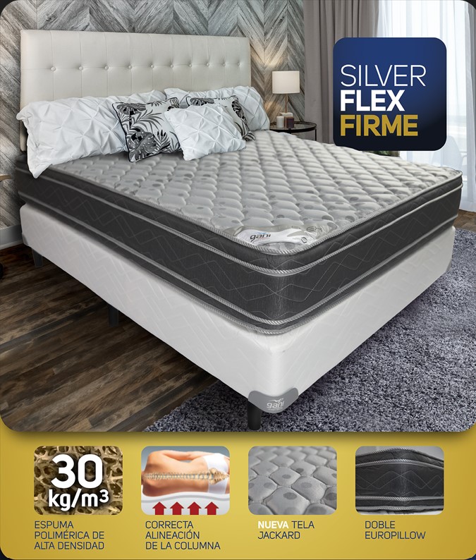 COLCHON SILVER FLEX GANI - MUEBLES SANTA MARIA