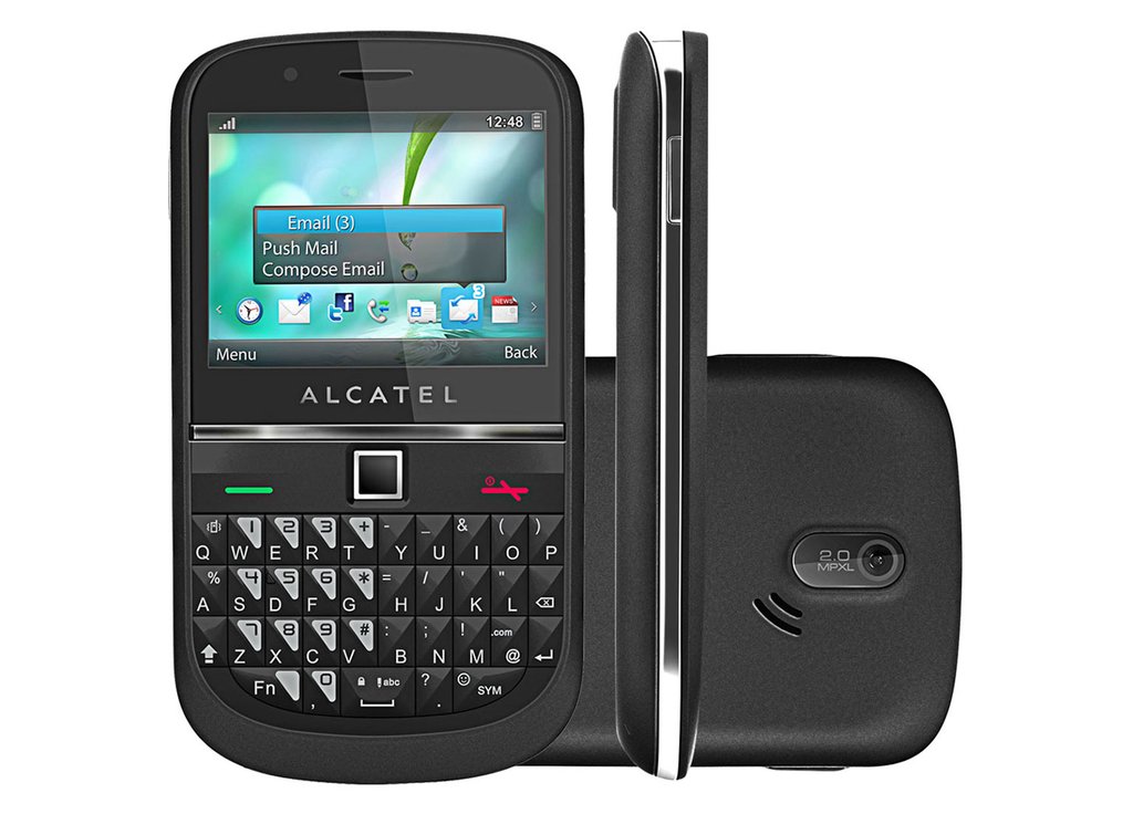 Celular Desbloqueado Alcatel OT900 Teclado Qwerty Câmera 2MP MP3 Player ...
