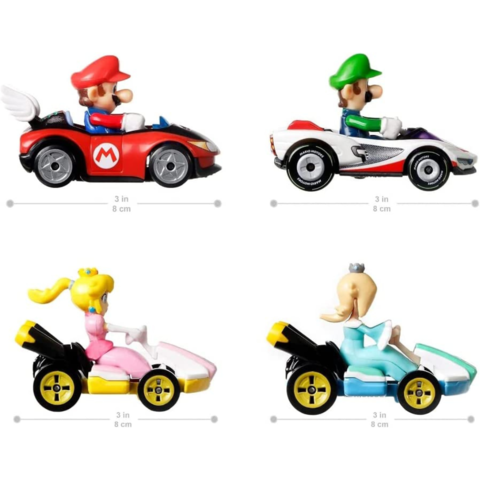 Hot Wheels 1:64 Mario Kart Vehicle 4-Pack - Princess Peach (Standard ...