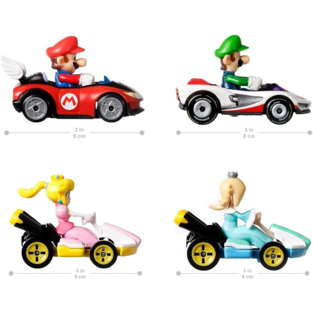 Hot Wheels 1:64 Mario Kart Vehicle 4-Pack - Princess Peach (Standard ...