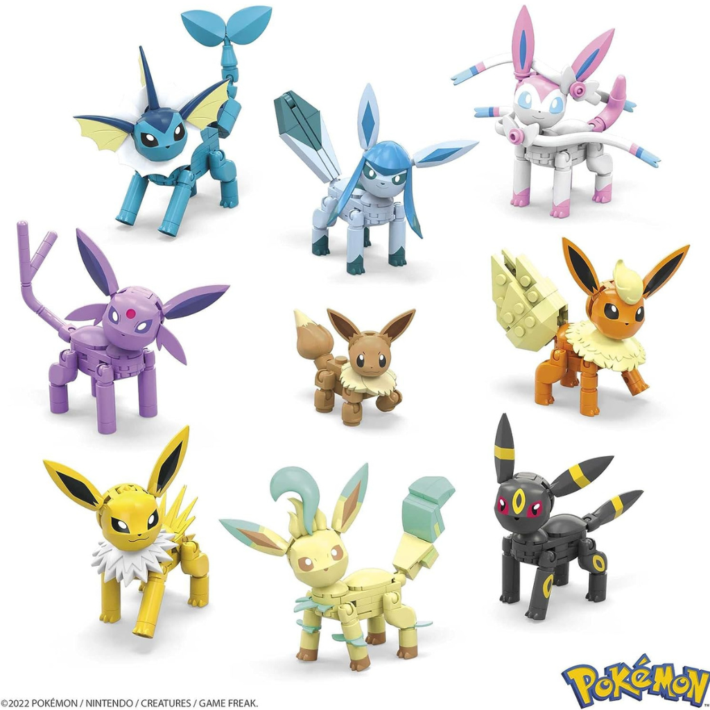 MEGA Pokemon Action Figure Building, Every Eevee Evolution with 470 ...