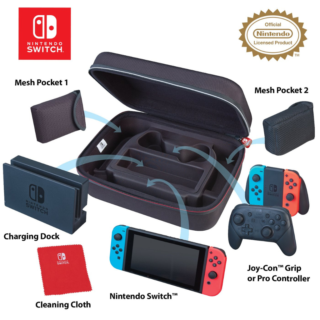 Nintendo Switch, Game Traveler, Deluxe Gaming System Carrying Case