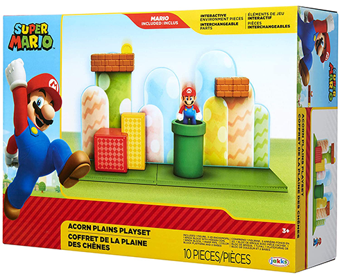 SUPER MARIO Nintendo Acorn Plains 2.5" Figure Playset with Feature ...